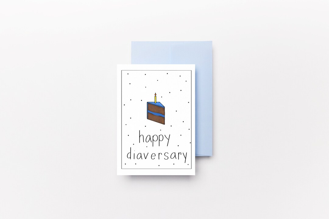 Happy Diaversary Printable Card, Greeting Cards, Type 1 Diabetes ...