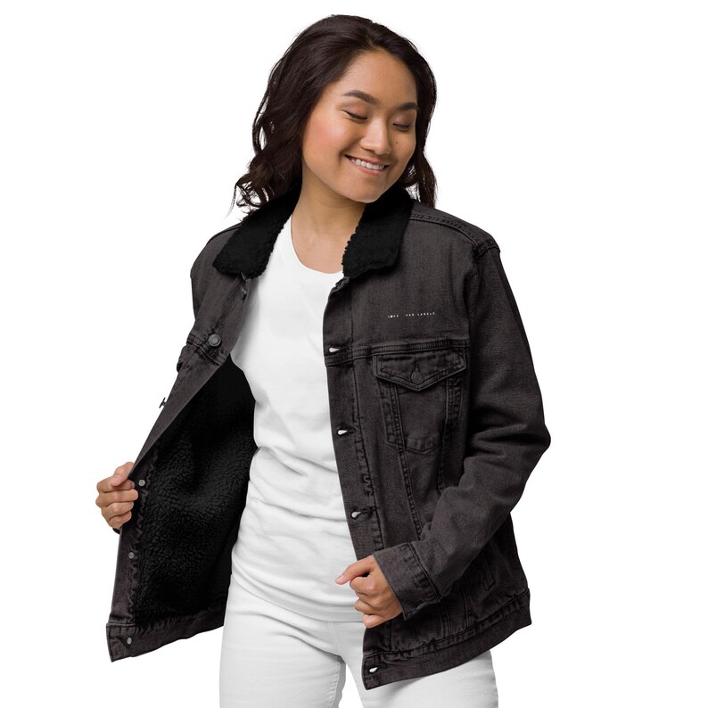 I Add Value Sherpa Jean Jacket – Empowering Style With Cozy Comfort - Etsy
