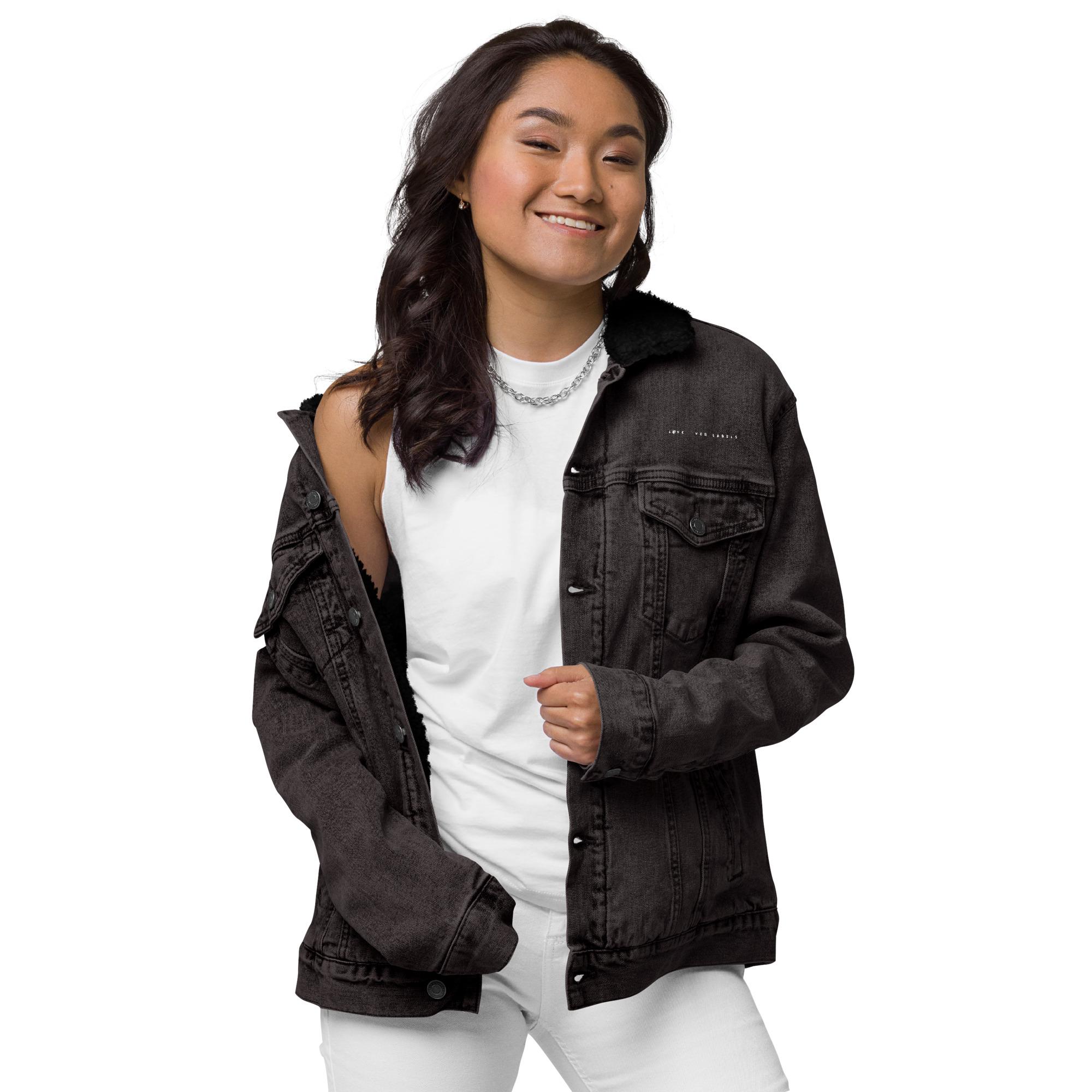I Add Value Sherpa Jean Jacket – Empowering Style With Cozy Comfort - Etsy