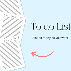 Printable To-do List Template A4 & A5 Editable Canva Link - Etsy