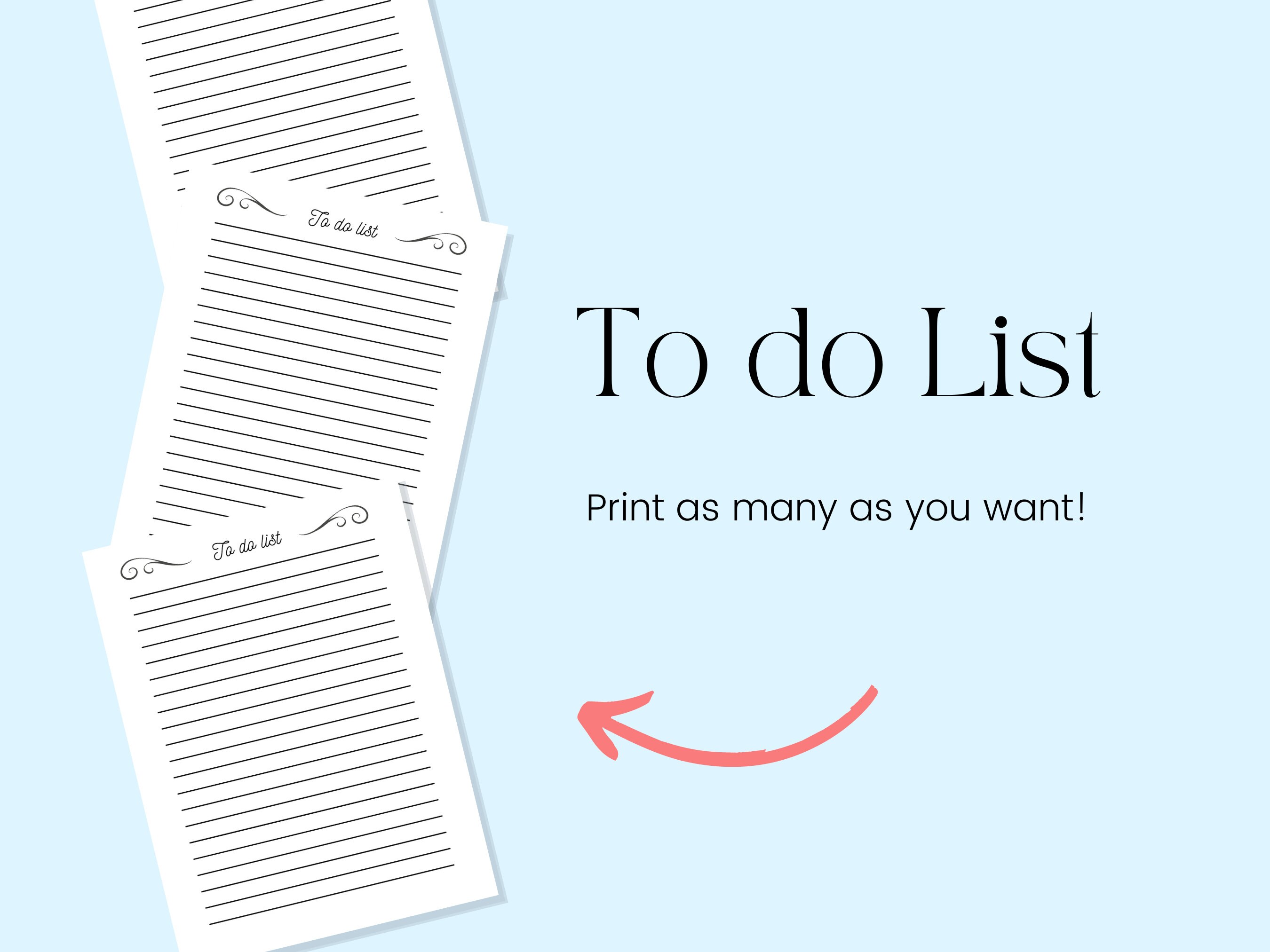 Printable To-do List Template A4 & A5 Editable Canva Link - Etsy