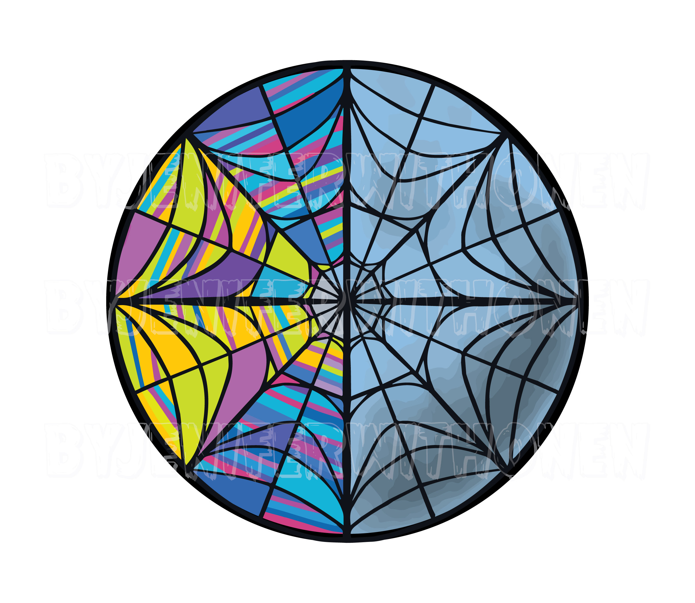 Wednesday Stained Glass Window SVG Addams Family, Wandinha,, 51% OFF