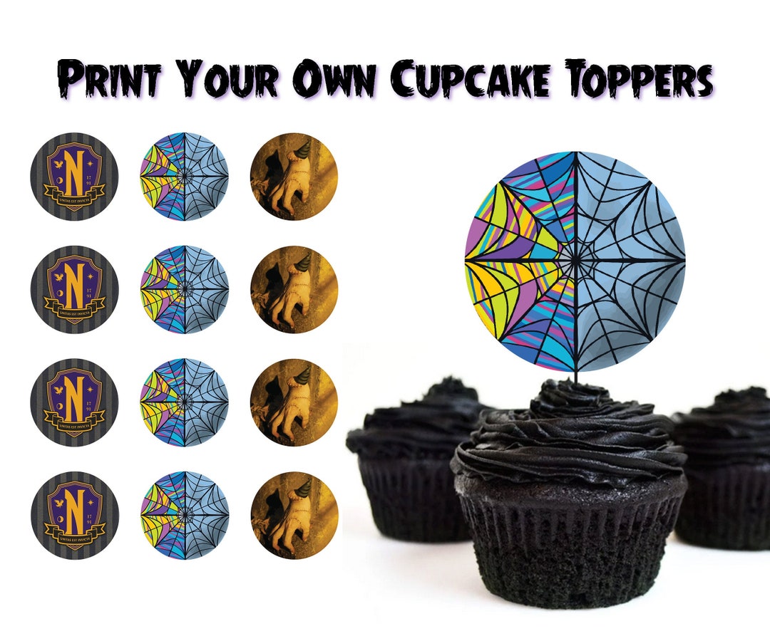 Wednesday Window Cupcake Toppers Print From Home Digital - Etsy