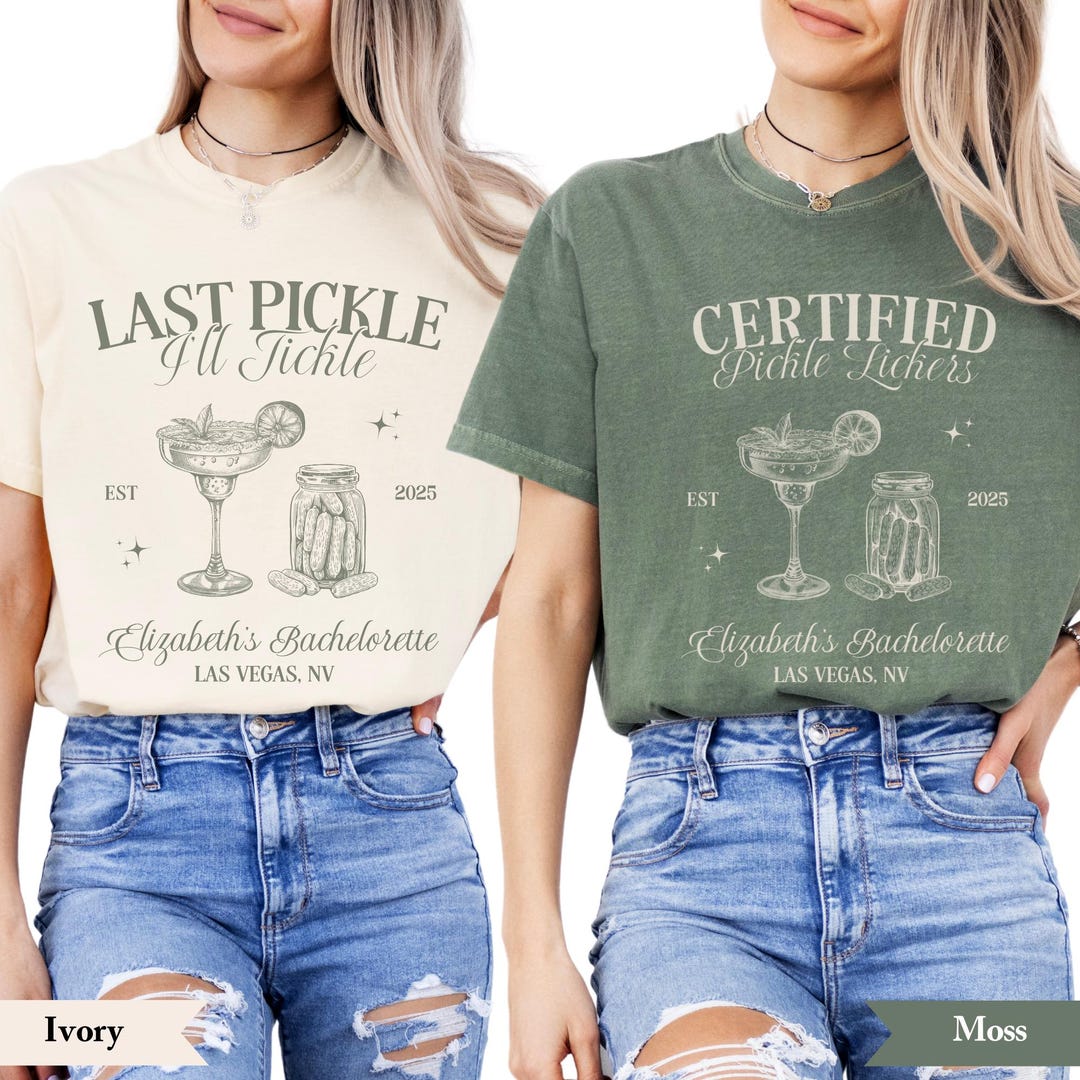 Custom Pickle Bachelorette Party Shirts, Pickle Theme Bachelorette T ...