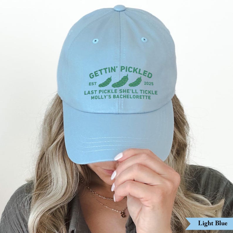 Custom Embroidered Pickle Bachelorette Hats, Pickle Bachelorette Party ...