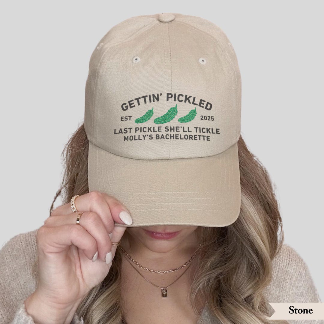Custom Embroidered Pickle Bachelorette Hats, Pickle Bachelorette Party ...