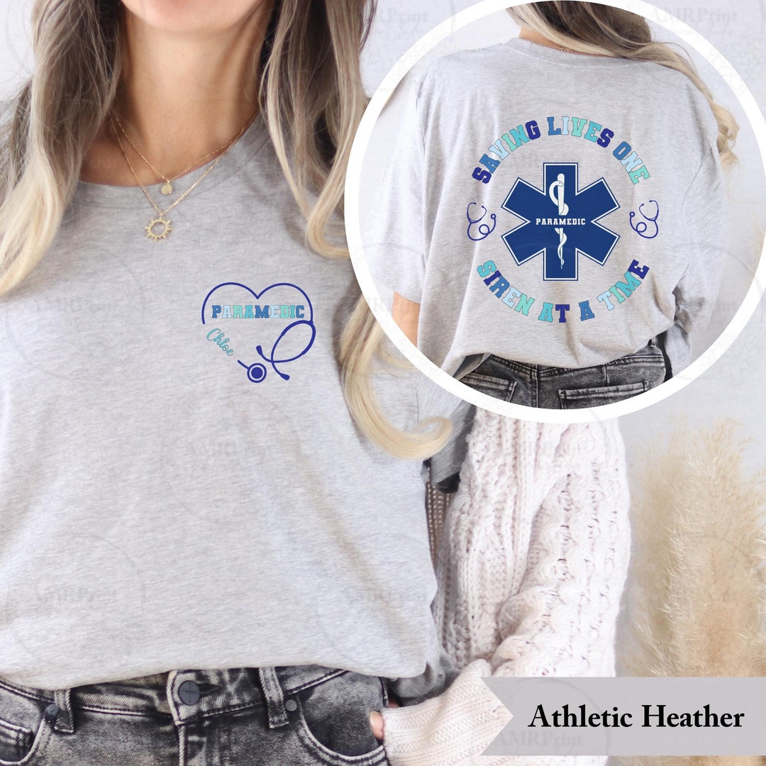 Personalized Paramedic Shirt, Custom Name Paramedic T-shirt, EMT Shirt ...