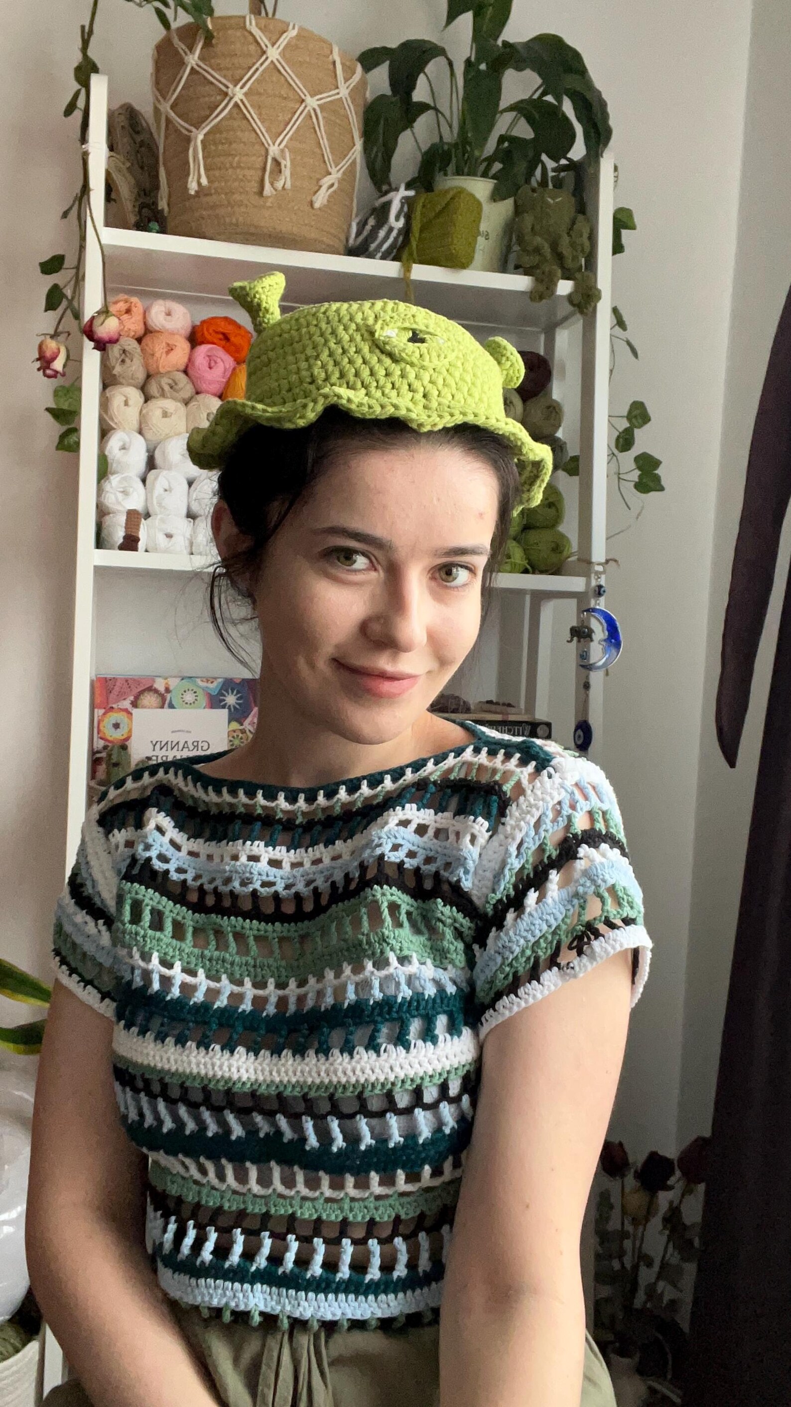 Alien Shrek Hat Pattern | Crochet Pattern | Bucket Hat Pattern - Etsy