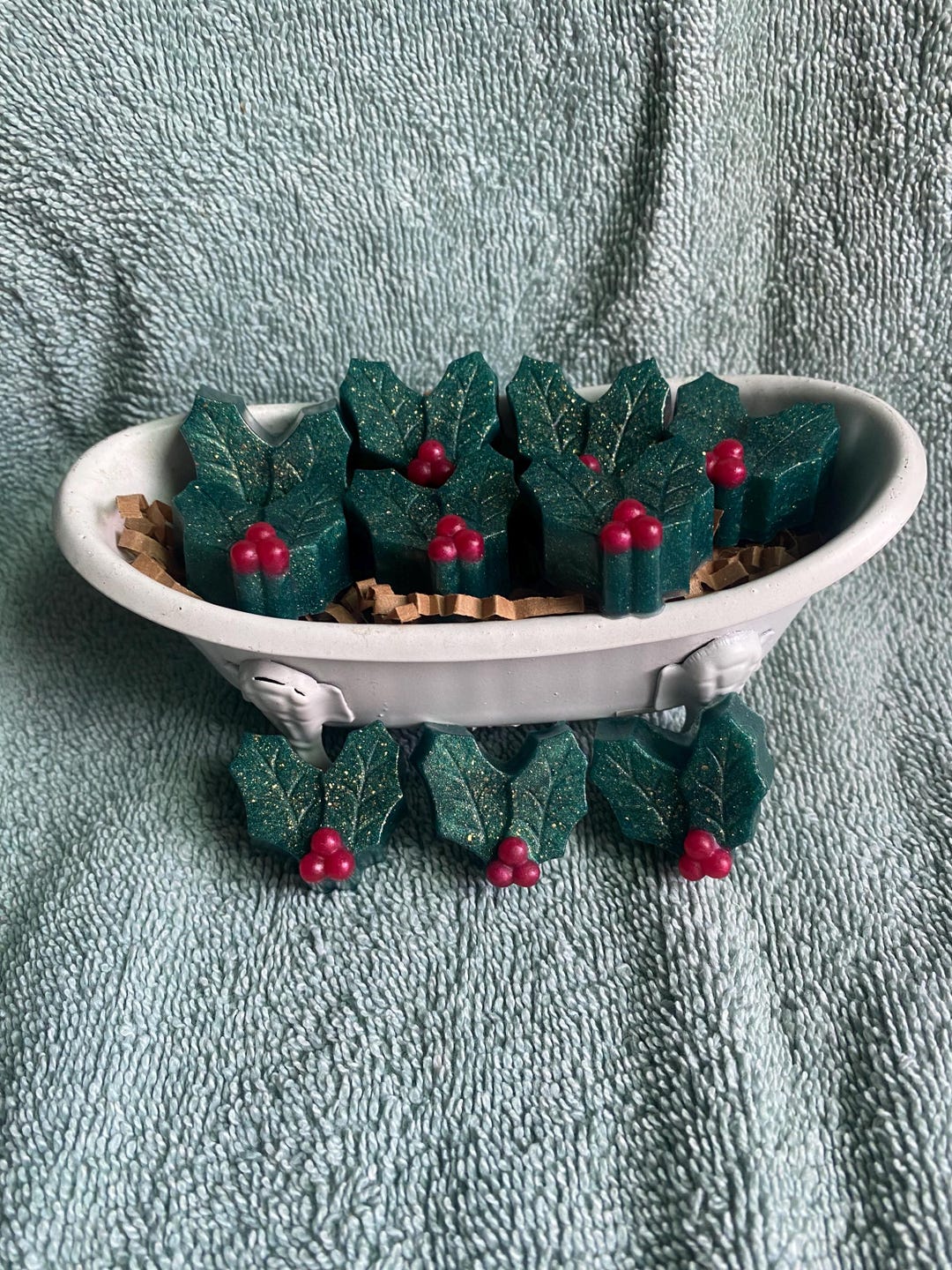 Mini Holly Soaps: Holiday Guest Soaps, Teacher Gifts (20 Pc) - Etsy