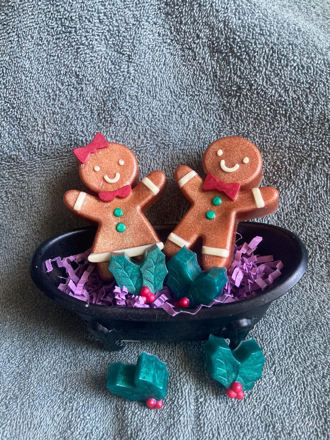 Holiday Soap Set- Gingerbread Soap, Holiday Soap, Kids Soap, Stocking ...