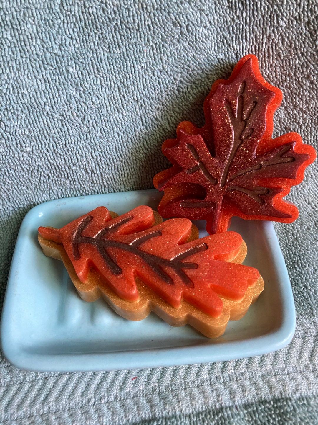 Fall Leaf Soap Set - Fall Soap,fall Leaves, Autumn, Fall Weddings, Bridal Showers, Guest Soaps ...