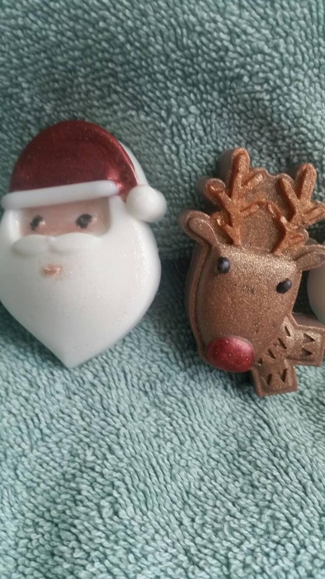 Christmas Soap Set: Santa & Reindeer, Holiday Guest Soaps - Etsy
