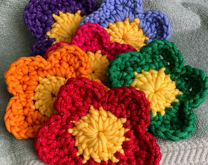Dish Scrubbie, Flower Dish Scrubby, Pot Scrubber, Gentle Scrubbie ...