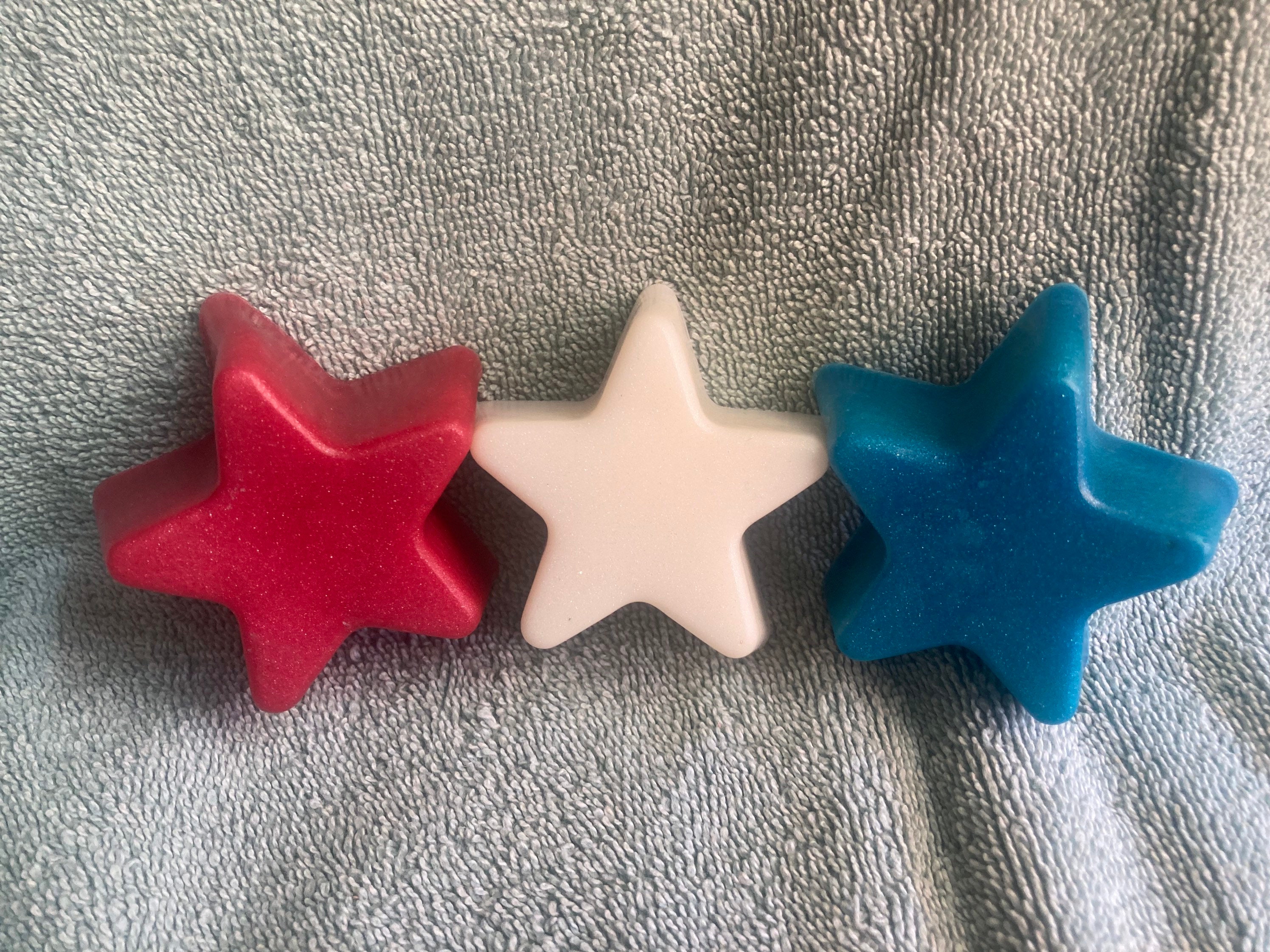 Patriotic Star Soaps: Red, White, and Blue - Set of 3 - Etsy