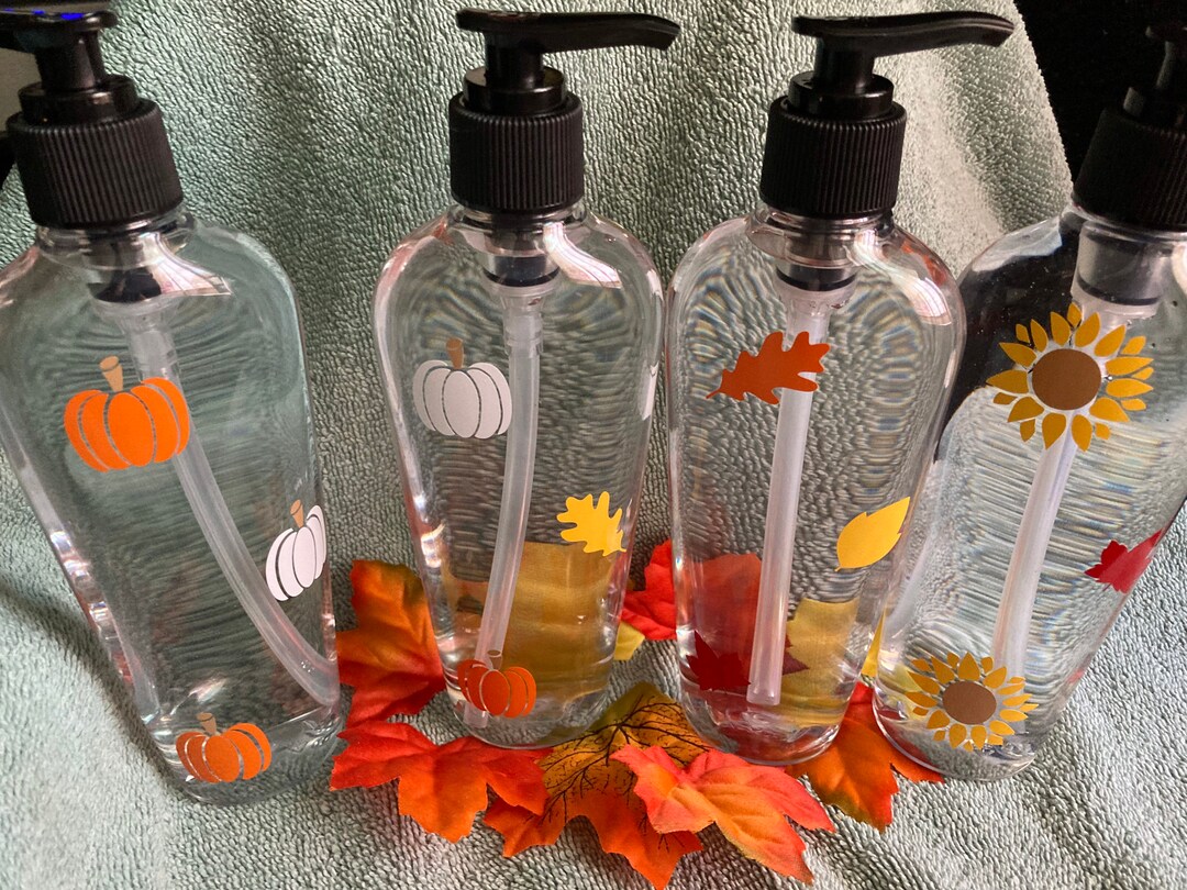 Fall Leaf Soap Dispenser: 8oz Plastic Bottle, Paraben-free - Etsy