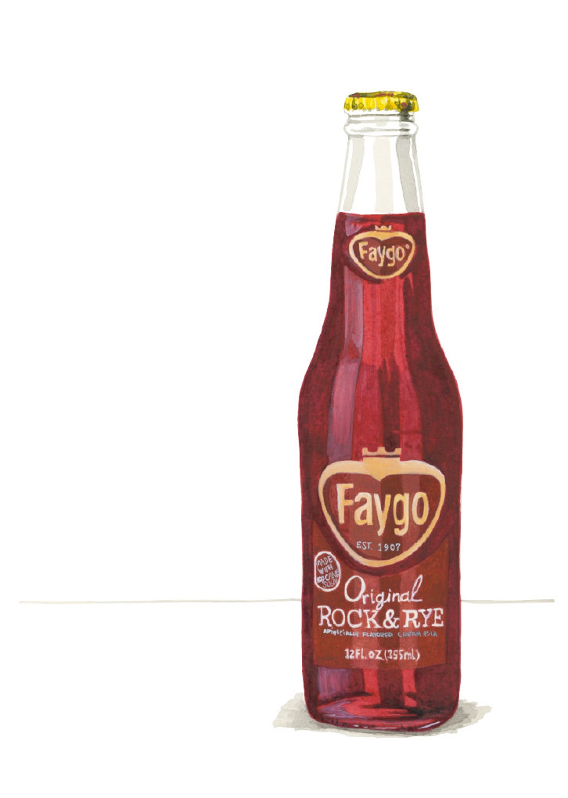 Faygo Rock N Rye Watercolor Illustration - Etsy