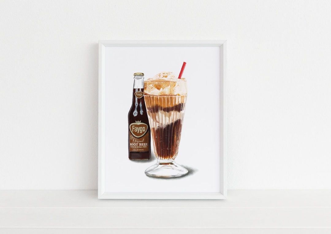 Faygo Rootbeer Float Digital Illustration Print - Etsy