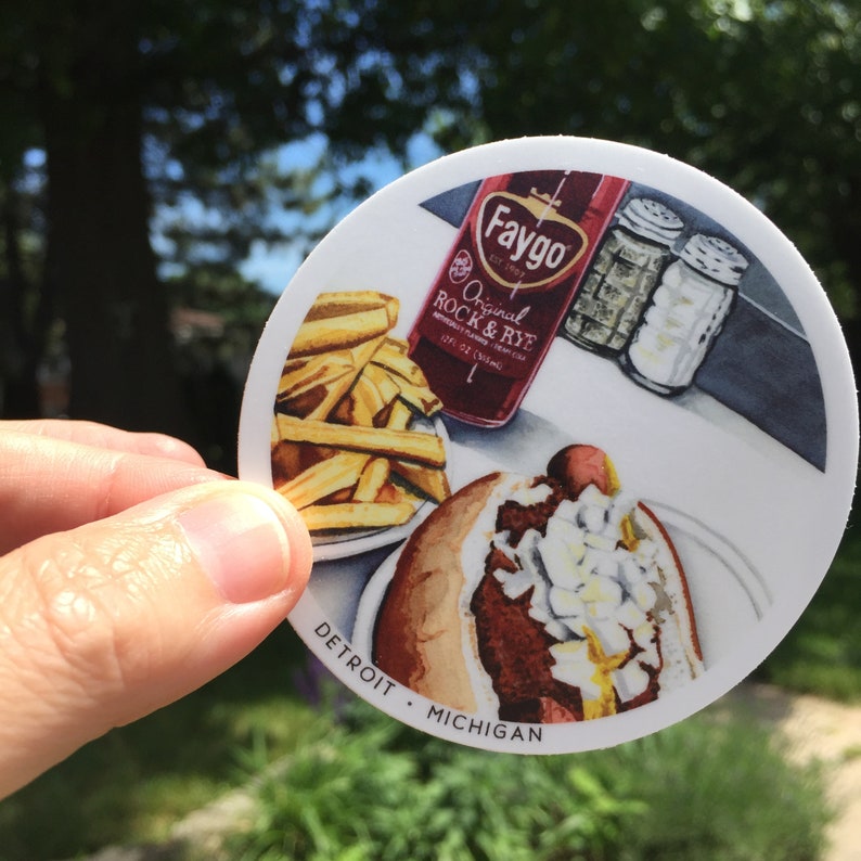 Faygo Rock and Rye Soda, Coney and Fries Vinyl Sticker - Etsy