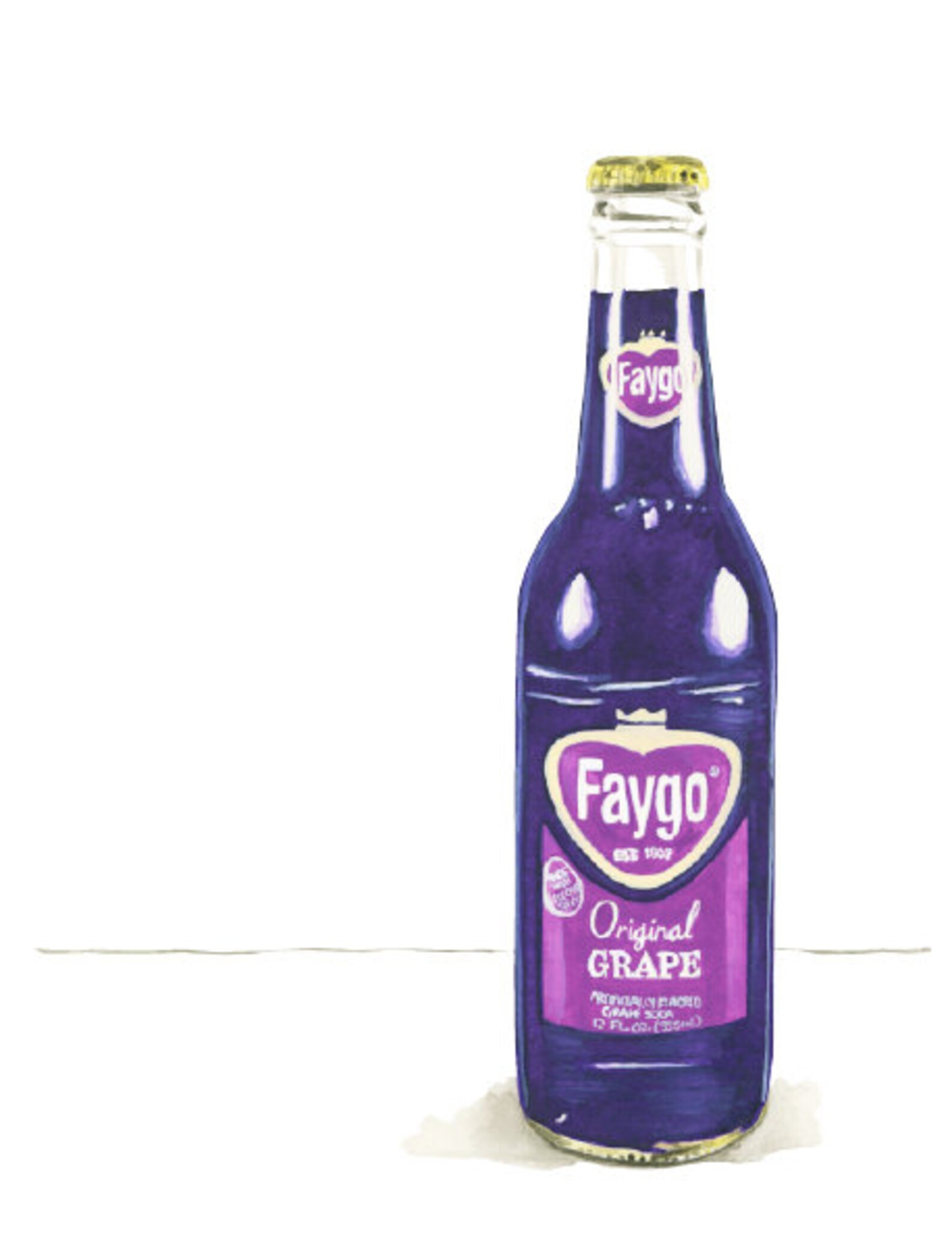Faygo Grape Pop Watercolor Illustration - Etsy