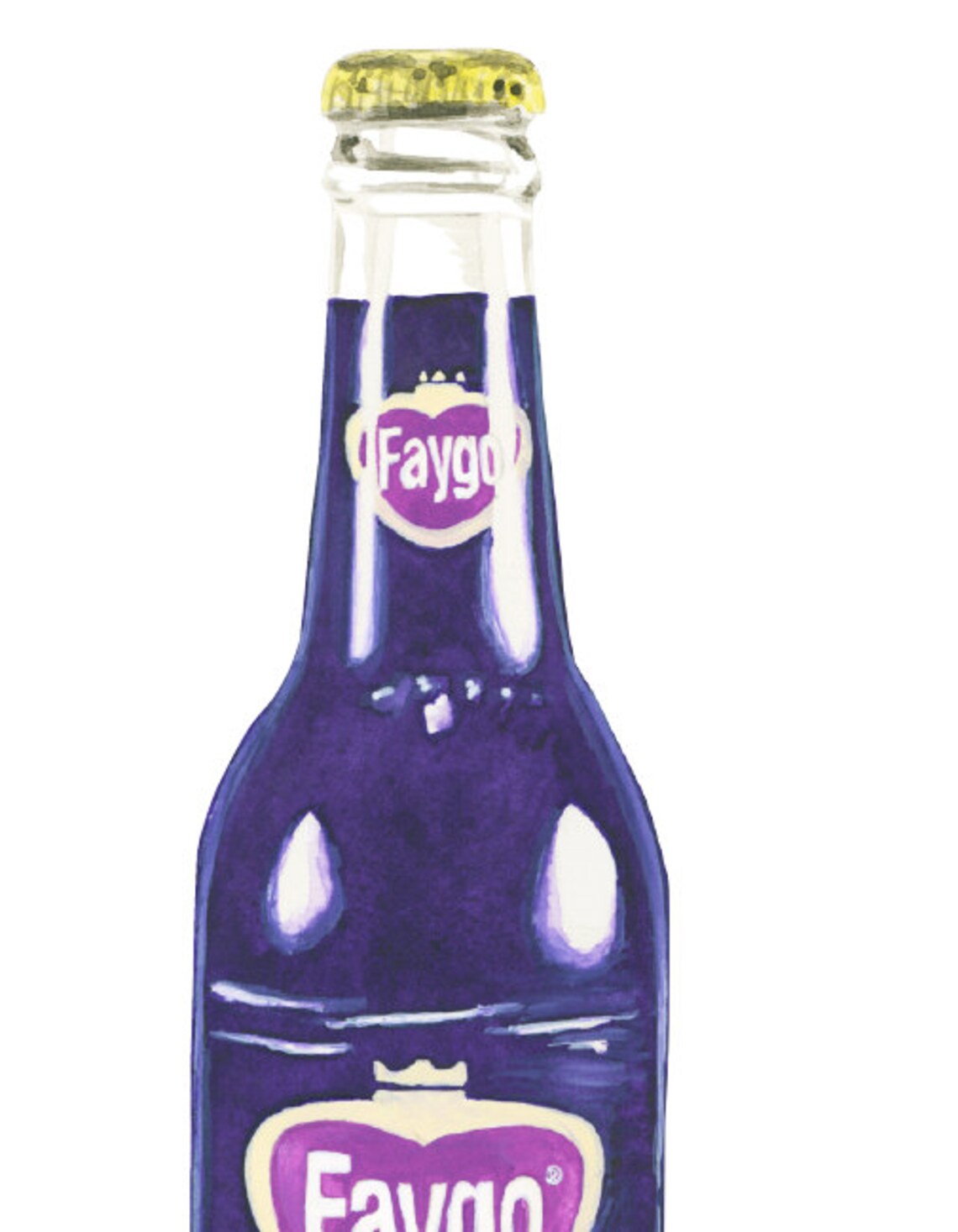 Faygo Grape Pop Watercolor Illustration - Etsy