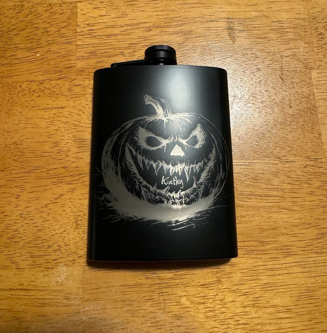 Stainless Steel Personalized Halloween Flask, Pumpkin Flask With Your ...