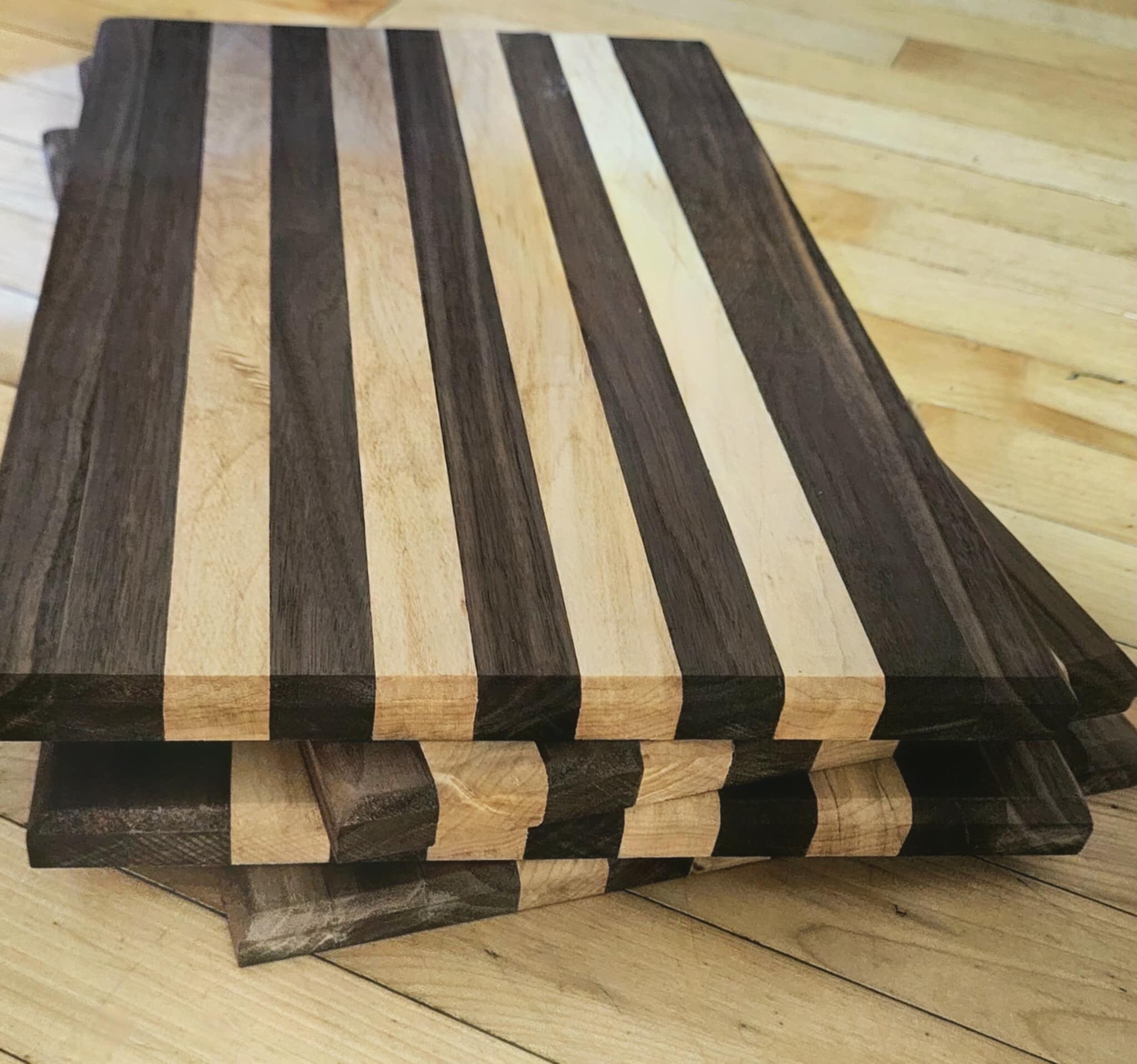 Hard Wood Cutting Board, Maple & Walnut Cutting-board, Beautiful ...