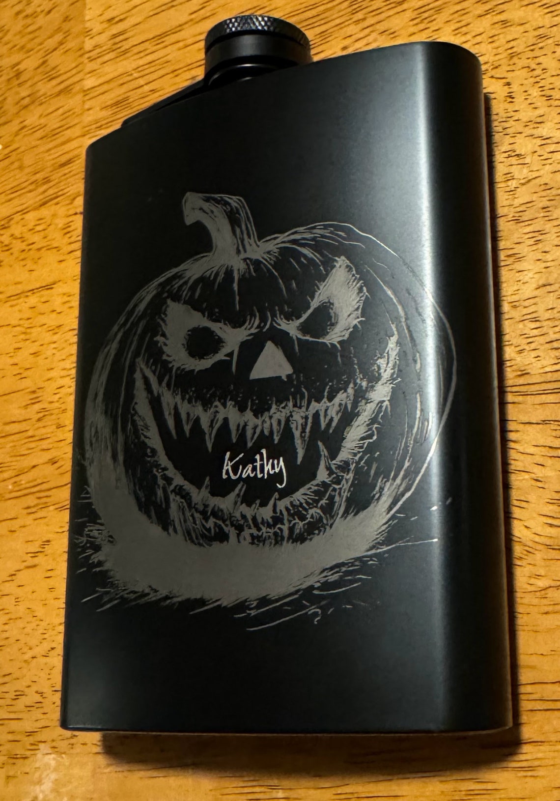 Stainless Steel Personalized Halloween Flask, Pumpkin Flask With Your ...