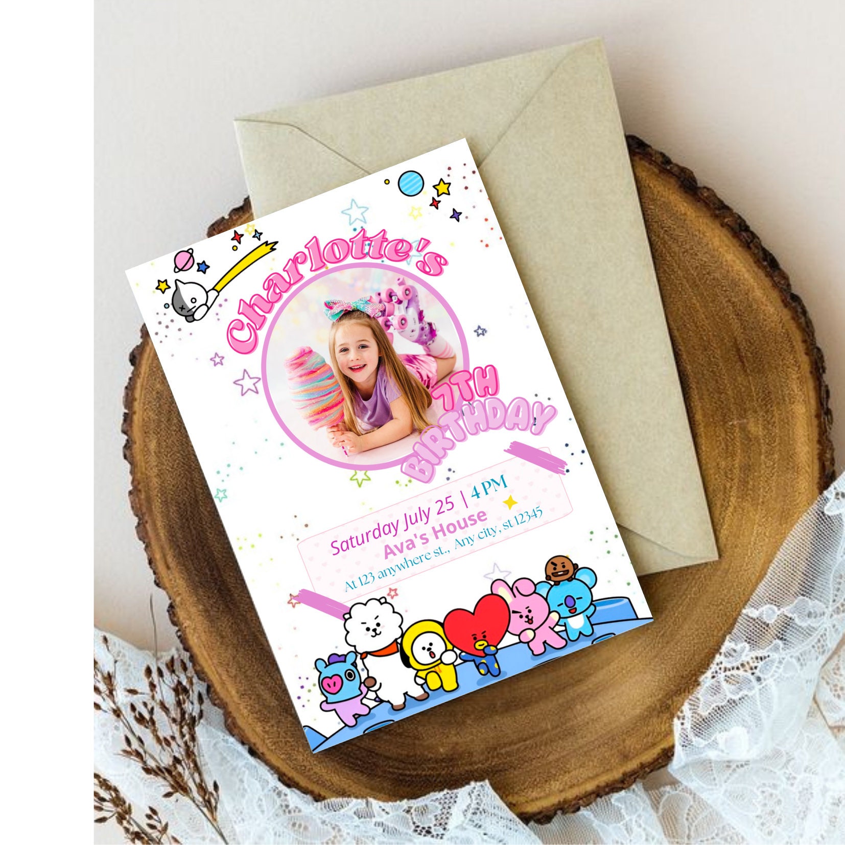 Create Personalized BT21 Photo Invitations in Minutes With Canva ...