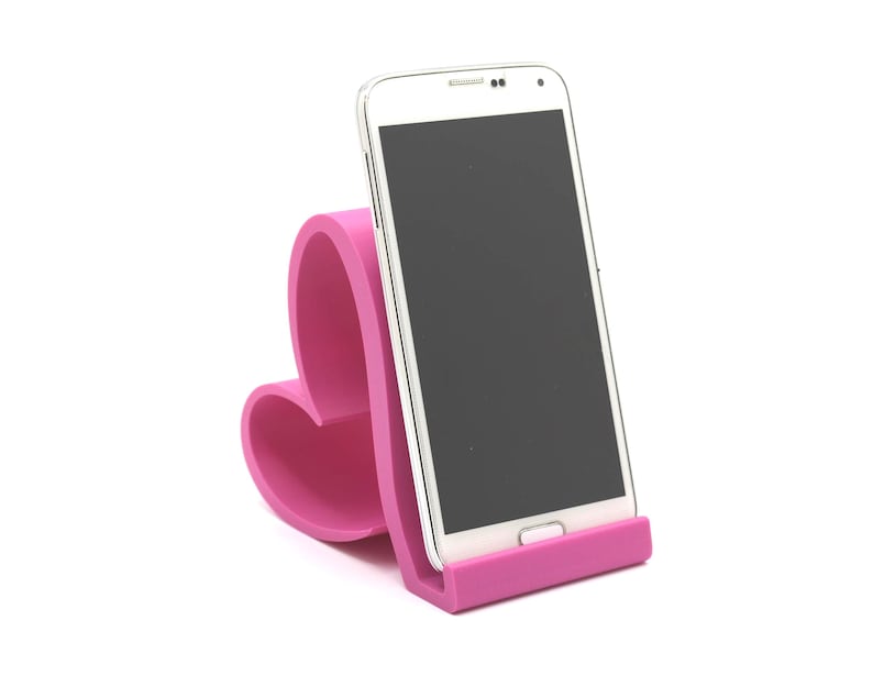Heart Shaped Cell Phone Holder, Colorful Desk Decor Stand, Love Gift - Etsy