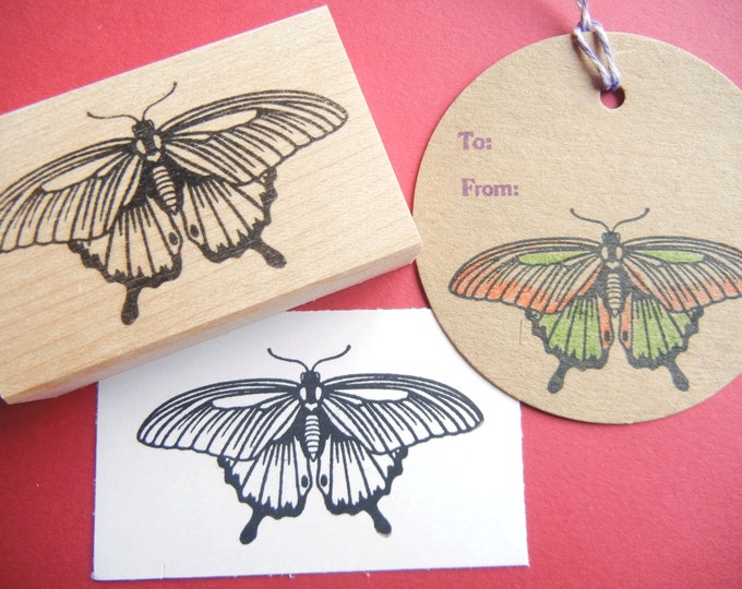 Swallowtail Butterfly Rubber Stamp, Summer Insect Rubber Stamp ...