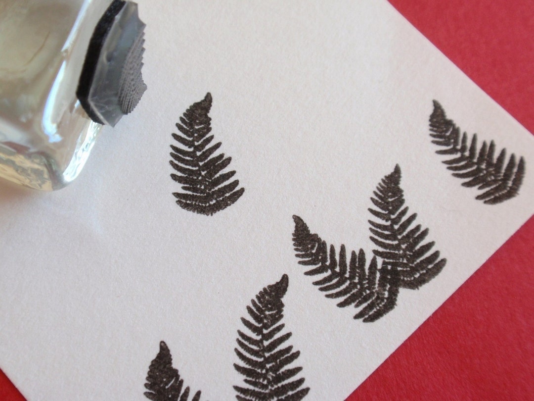 Tiny Fern Rubber Stamp 16mm, Fern Frond Silhouette, Woodland Plant ...