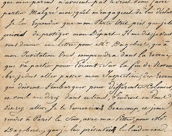 Antique 1800's French Script With Beautiful Stamps Antique Ephemera ...