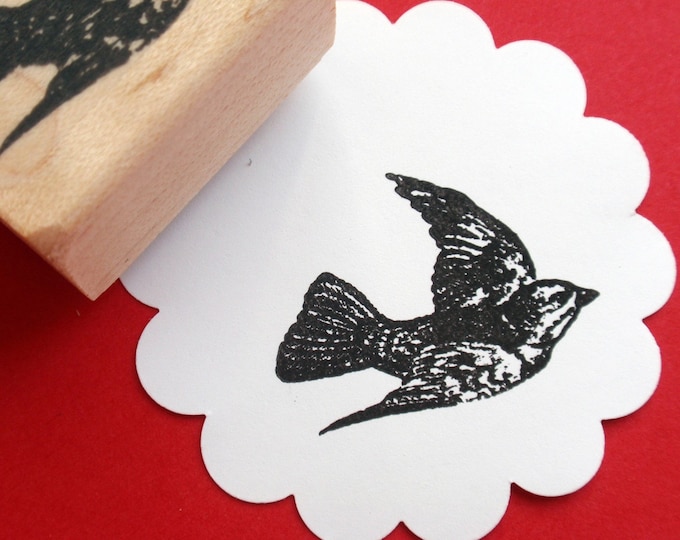 Flying Bird Rubber Stamp Photopolymer - Handmade by Blossomstamps - Etsy