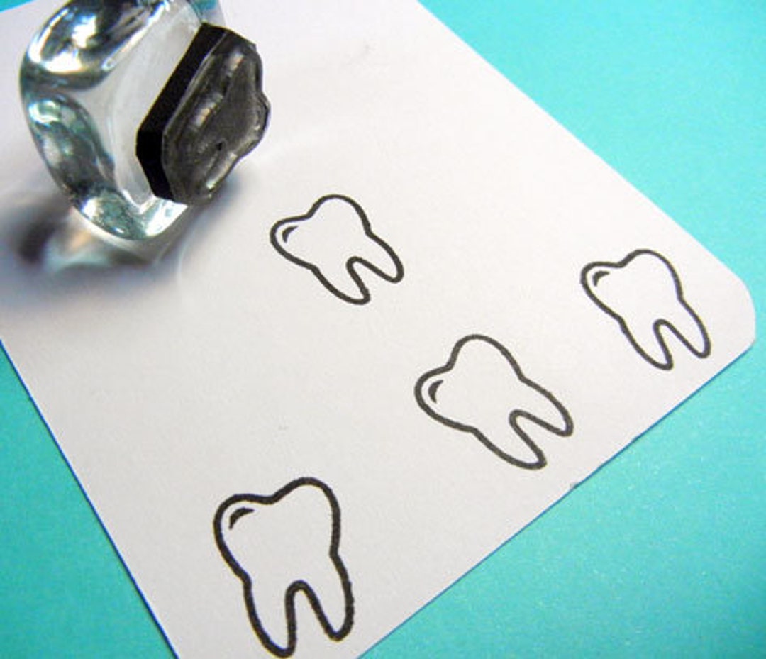 Mini Tooth Stamp, Small Molar Stamp, Tiny Dentist Appointment Planner ...