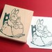 Peter Rabbit Stamp, Beatrix Potter Stamp, Baby Shower Rubber Stamp ...