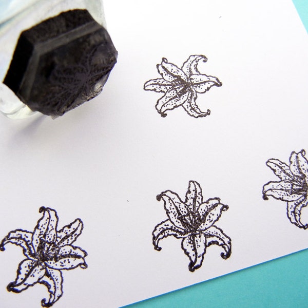 Lily Rubber Stamp - Etsy