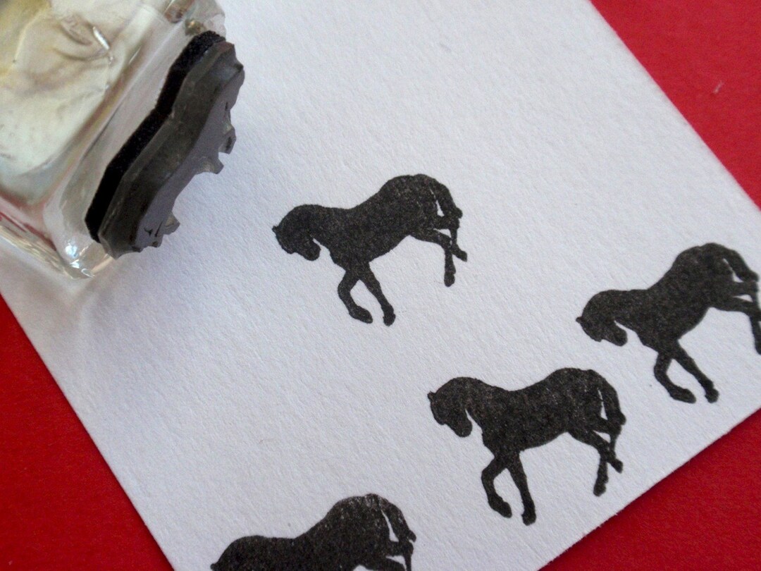 Tiny Mini Horse Silhouette Rubber Stamp, Stallion Rubber Stamp ...