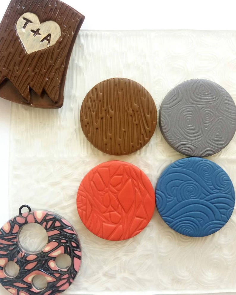 NATURE Texture Mat Texture Stamp Set for Claymetal Clay - Etsy