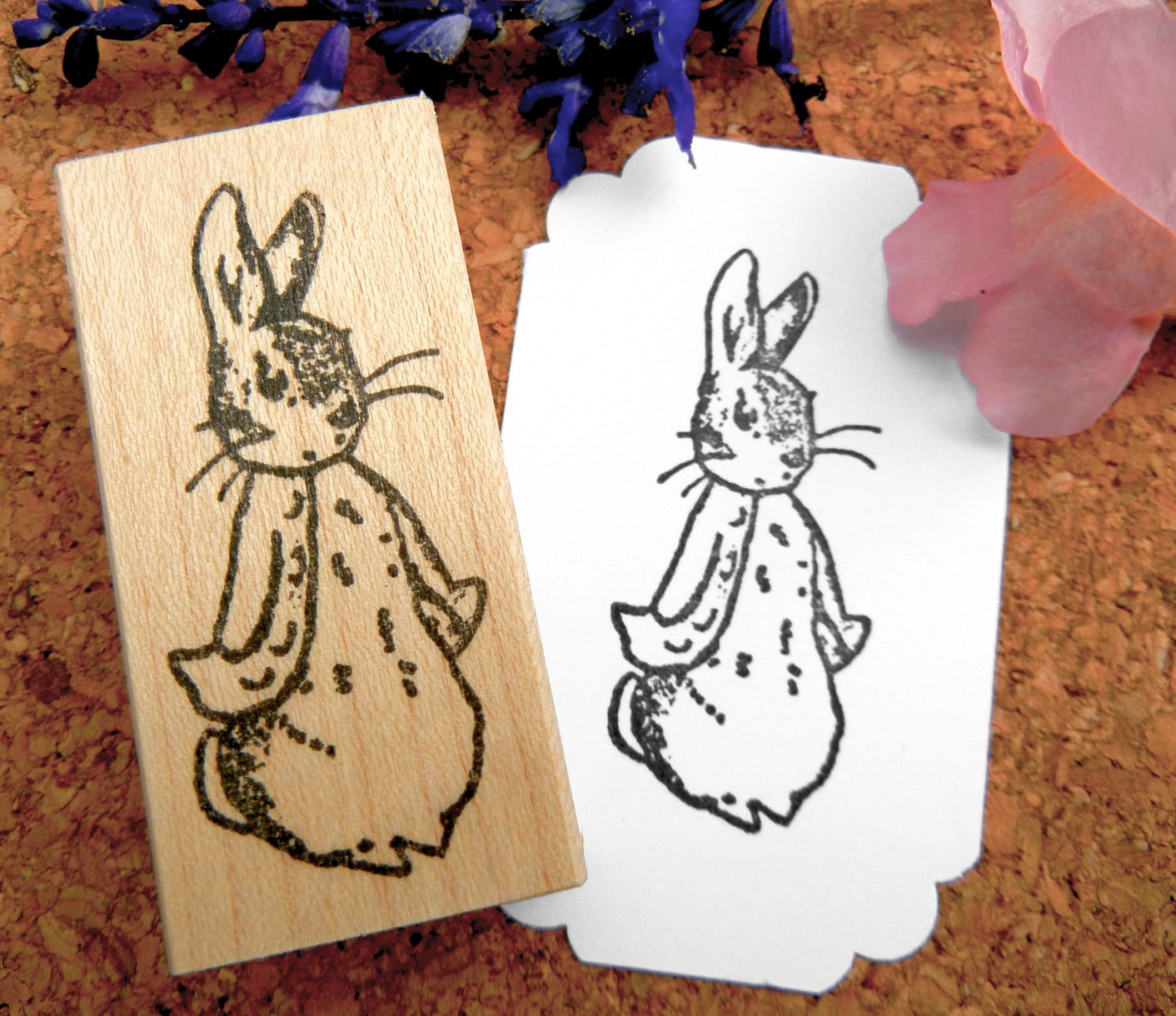 Peter Rabbit Beatrix Potter Rubber Stamp New Baby Baby | Etsy