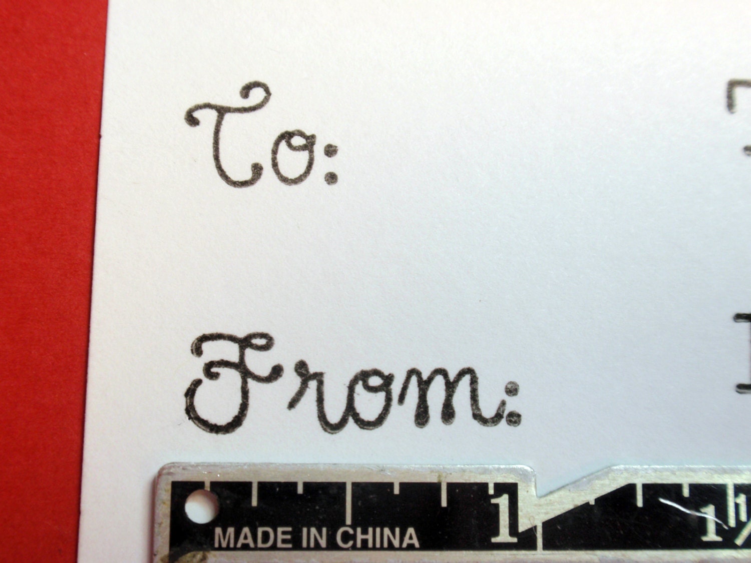 To and From Rubber Stamp Gift Tag Stamp Wedding Favor Stamp | Etsy