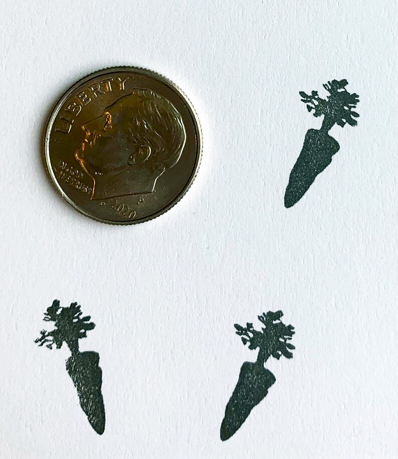 Tiny Carrot Vegetable Rubber Stamp 16mm Menu Planning Stamp - Etsy