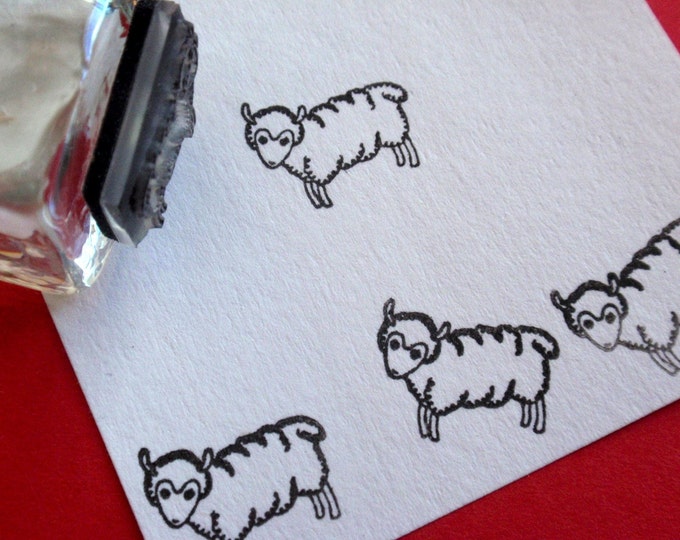 Tiny Sheep Rubber Stamp 16mm, Woolly Lamb Rubber Stamp, Farm Animal ...