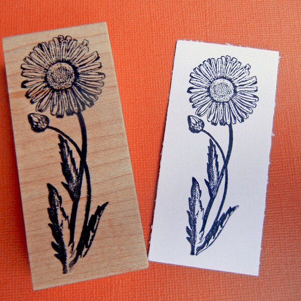 Daisy Rubber Stamp - Etsy