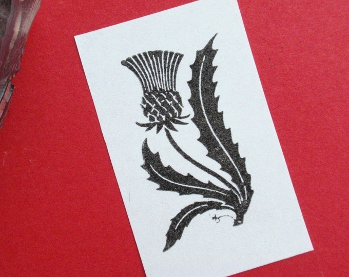 Thistle Rubber Stamp, Scottish Thistle Stamp, Small Wildflower Stamp - Etsy