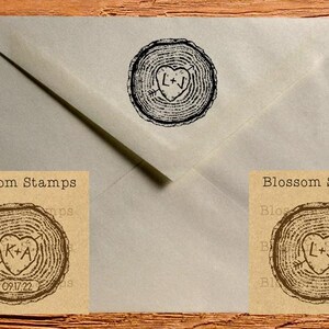 Tree Ring Rubber Stamp, Wood Slice Stamp, Tree Bark Stamp Handmade by ...