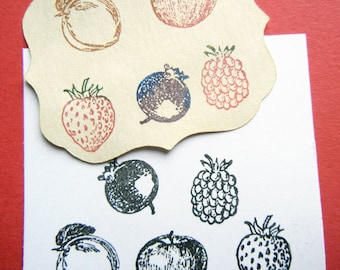 Fruit Rubber Stamp | Etsy