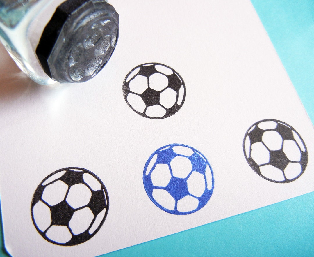 Tiny Soccer Ball Stamp 16mm Sports Rubber Stamp Game - Etsy