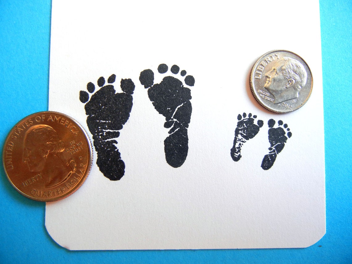 Baby Footprint Rubber Stamp by Blossomstamps - Etsy UK