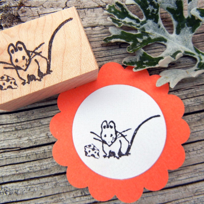 Mouse Rubber Stamp - Etsy