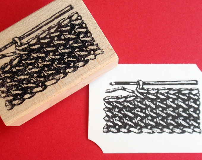 Crochet Rubber Stamp, Crochet Hook Stamp, Gift for Crocheter - Handmade ...